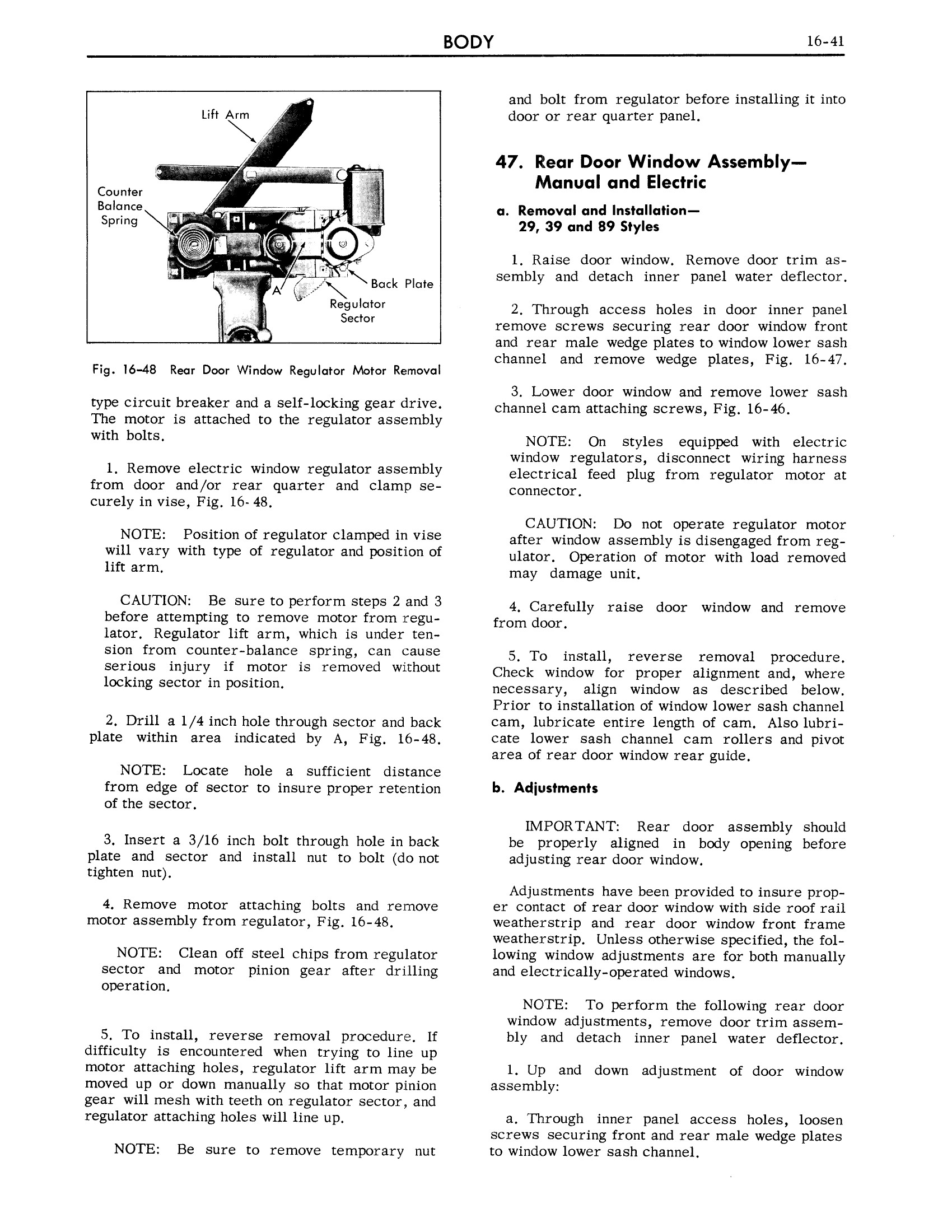 1963 Cadillac Shop Manual- Body Page 41 of 124